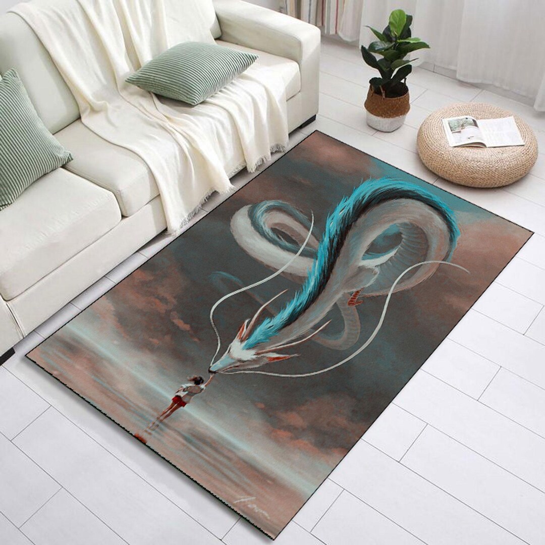 Studio Ghibli Magic Rug Spirited Away Haku Dragon Rug Anime Lovers Rug ...