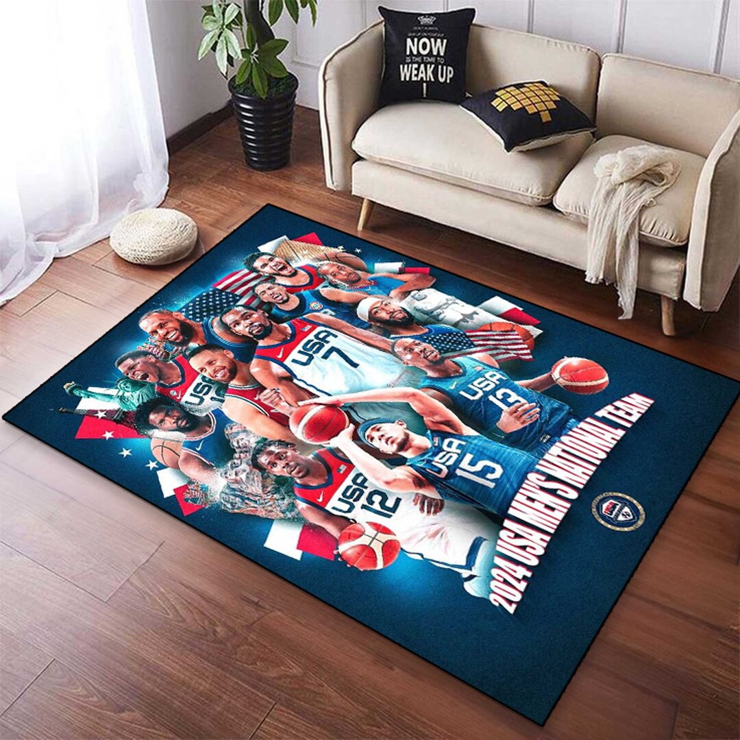 USA Men's National Team Rug,2024 Paris Olympics Baketball Rug, NBA Rug ...