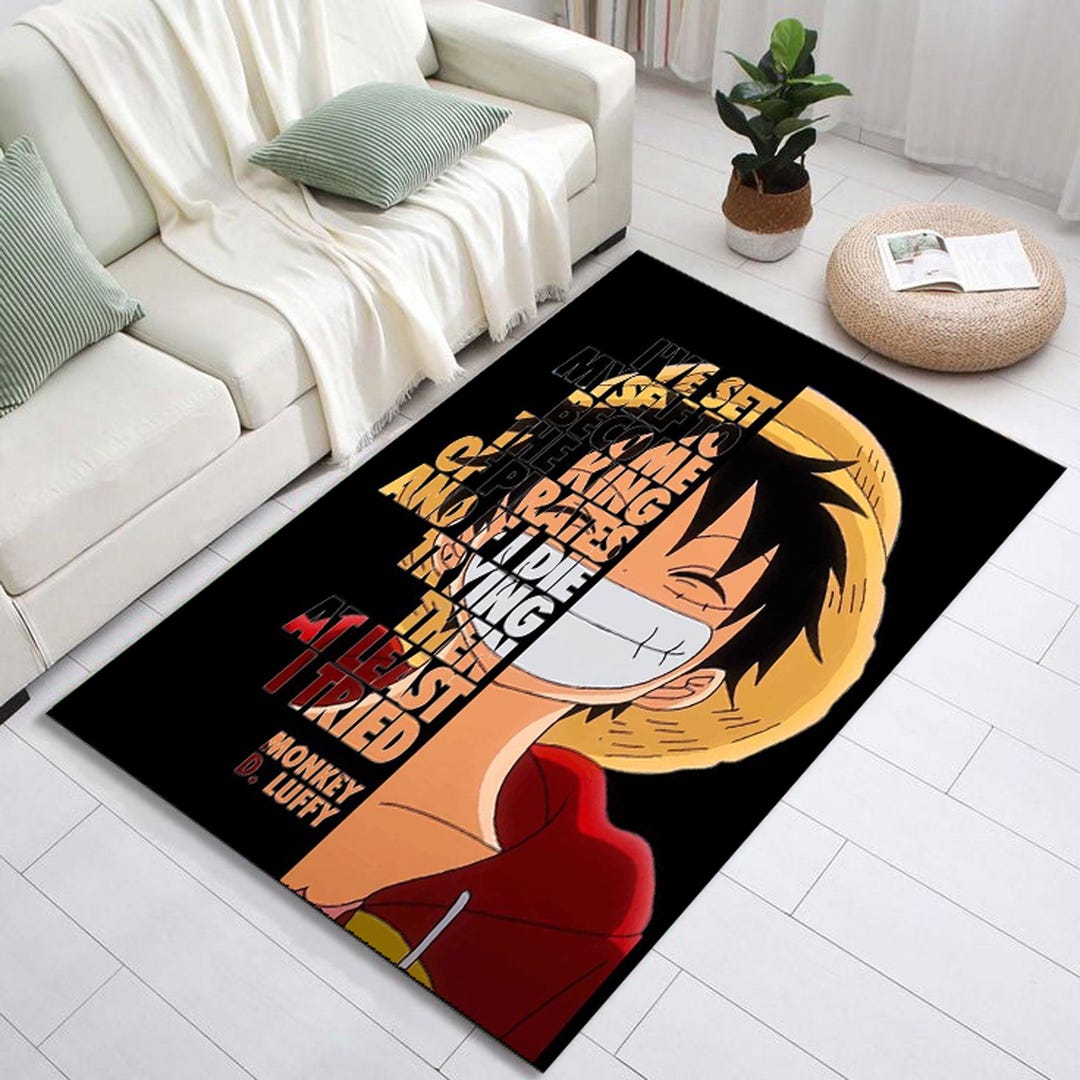 Anime Decor One Piece Rug Luffy & Crew One Piece Rug Straw Hat Pirates ...