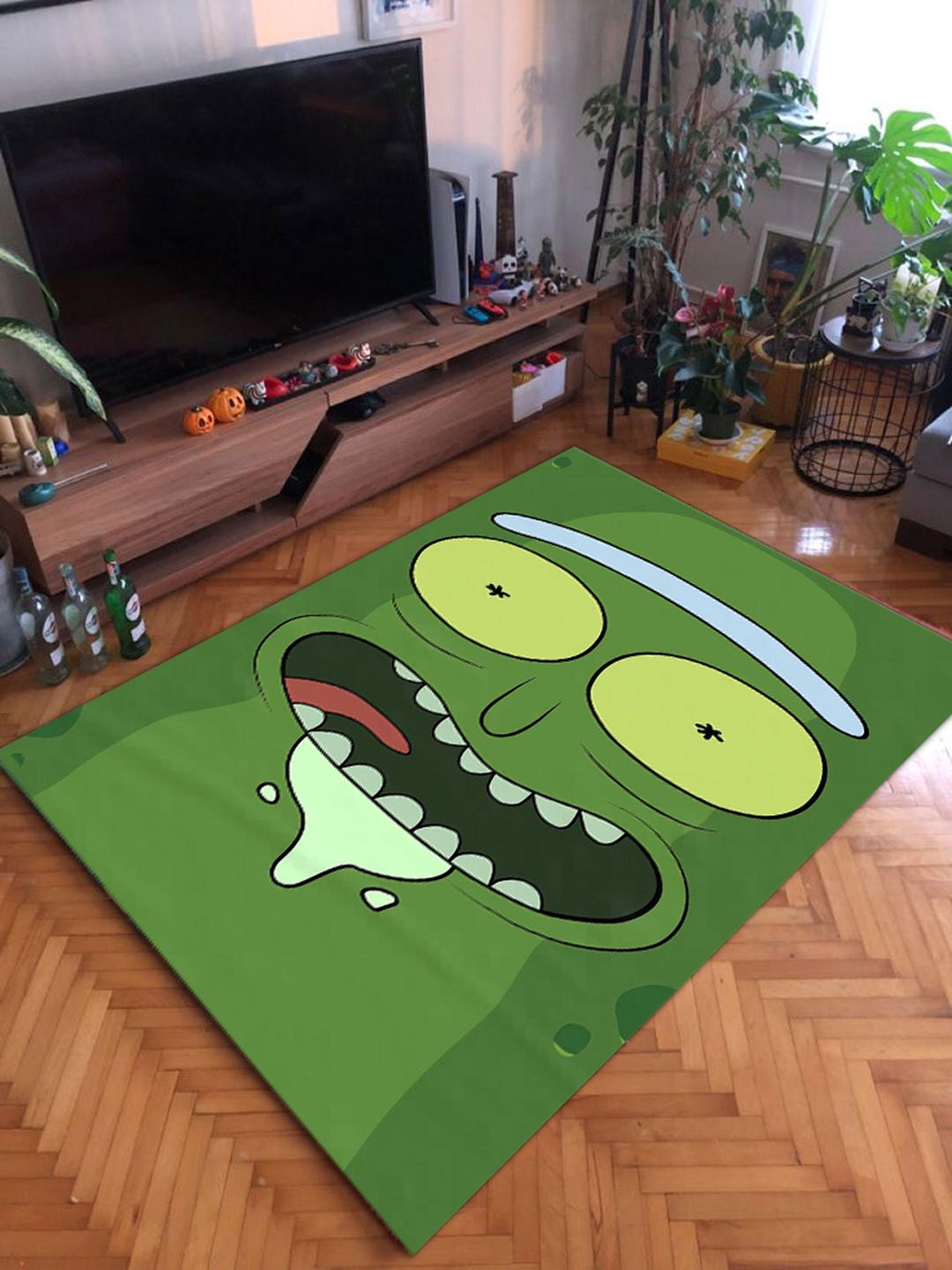 Pickle Rick Rug/ Rick and Morty Rick Rug - Money Theme Design - for ...