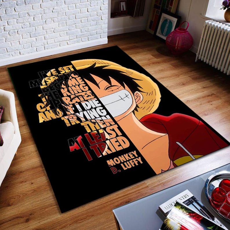 Anime Decor One Piece Rug Luffy & Crew One Piece Rug Straw Hat Pirates ...