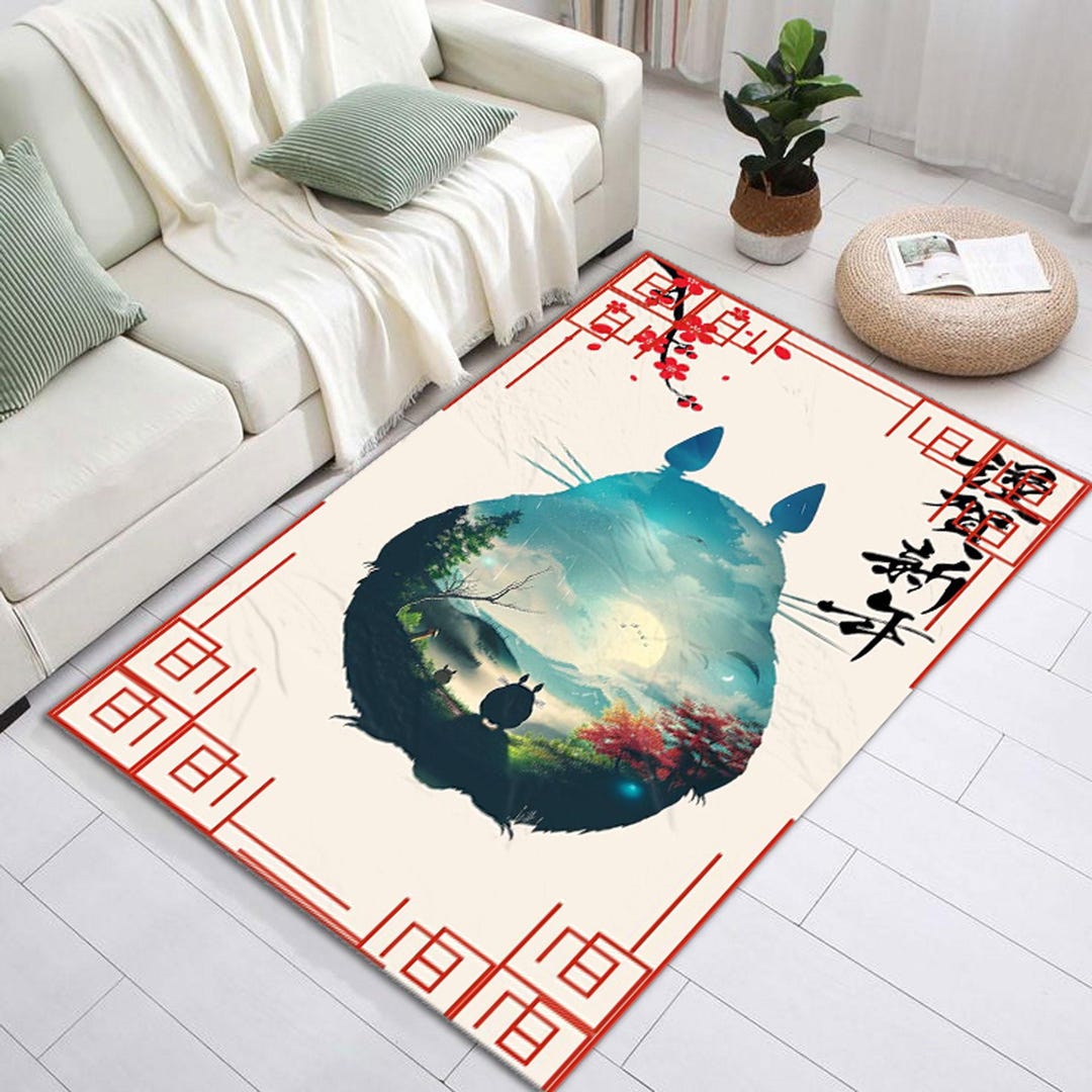 Totoro Rug Studio Ghibli Rug Ghibli-inspired Rug Totoro, Haku, and ...