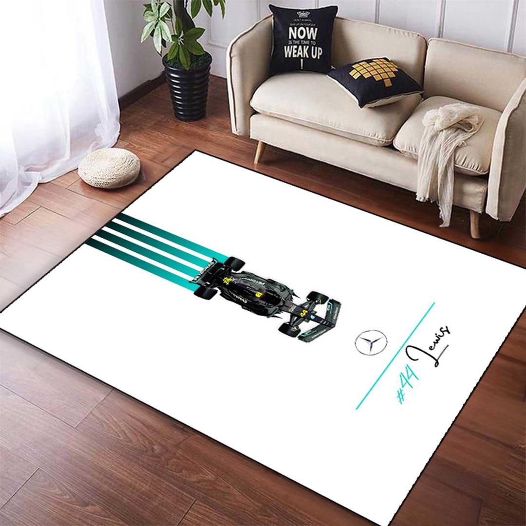 Lewis Hamilton F1 Racing Car Rug – Formula 1 Lewis Hamilton Signature ...