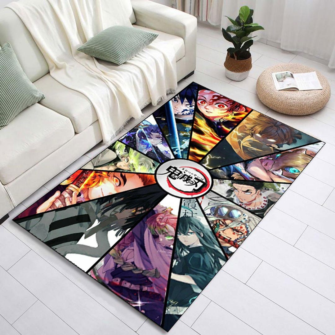 Tanjiro & Nezuko Demon Slayer Rug Kimetsu No Yaiba Rug Unique Decor for ...