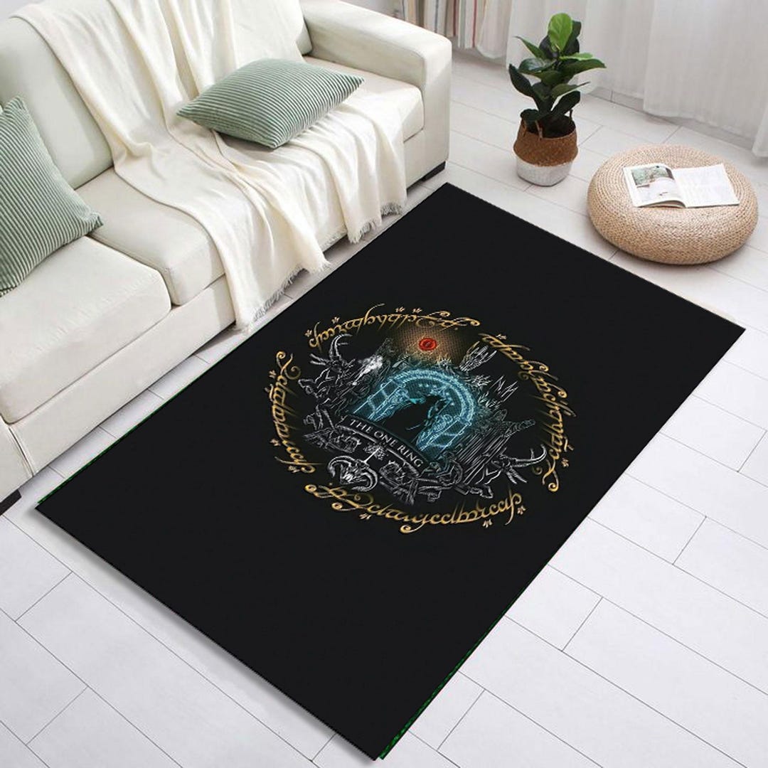 The Lord of the Rings Rug LOTR Themed Rug Fellowship of the Ring Rug ...