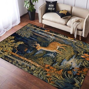 Rustic Deer Forest Rug – Embrace the Charm of Woodland With Elegant ...