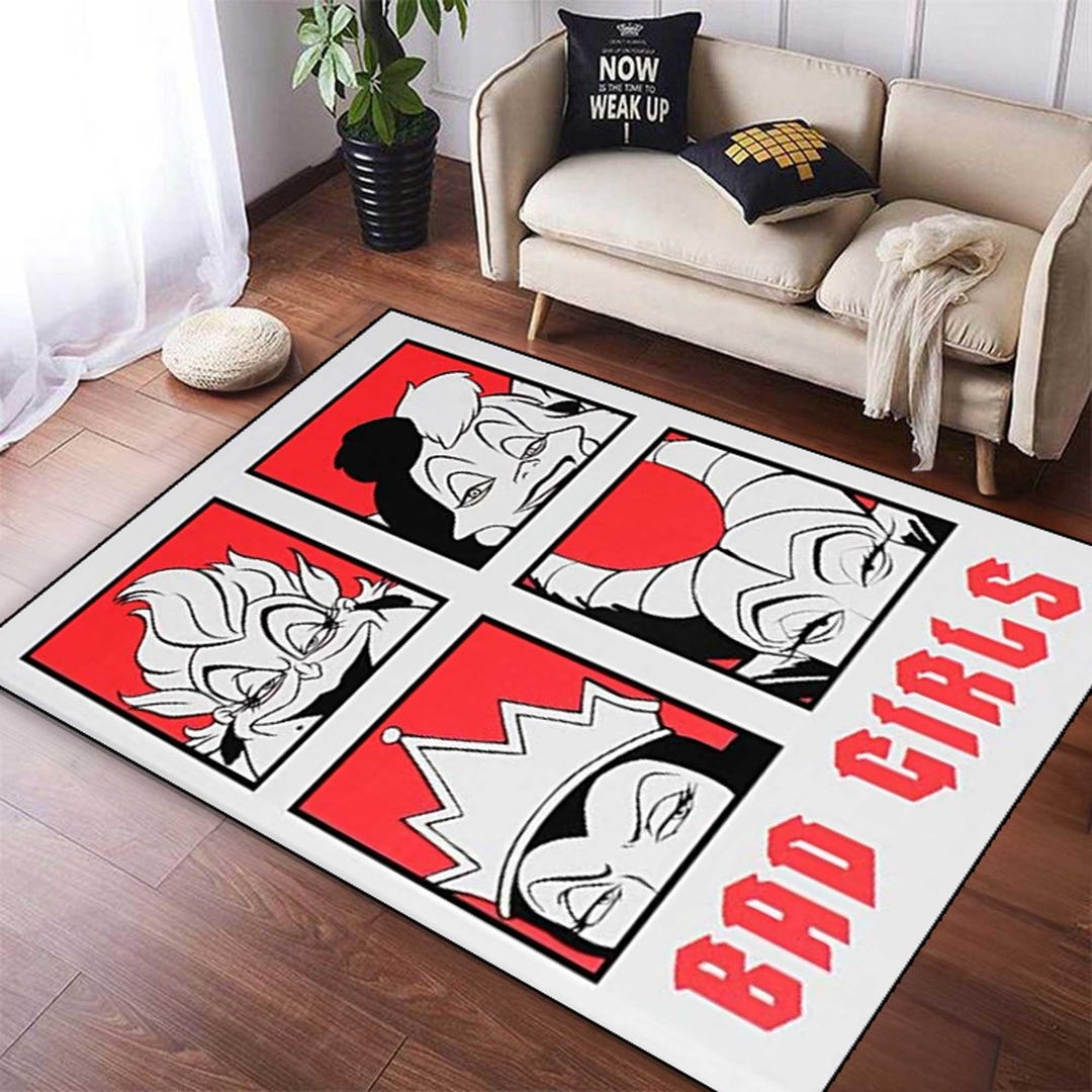 Villains Bad Girls Rug, Evil Queen Rug, Cruella Rug, Ursula Rug, Disney ...