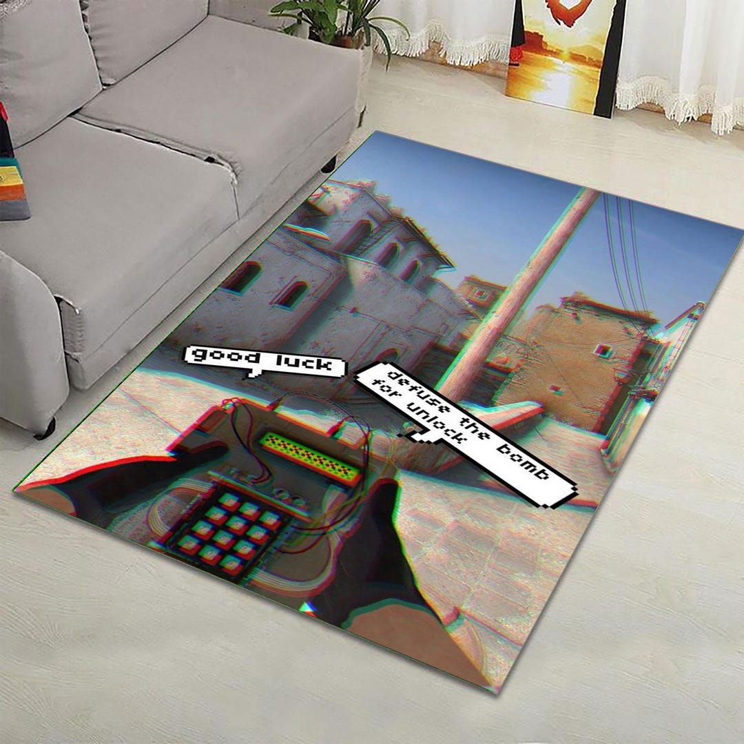 First-person Shooter Rug- Gamer Zone Rug-victory or Defeat? Step Into ...