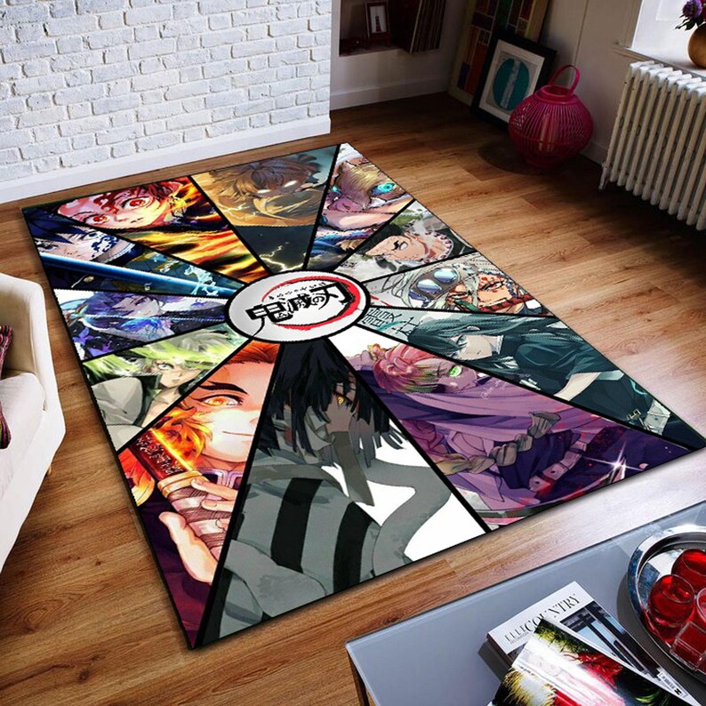 Tanjiro & Nezuko Demon Slayer Rug Kimetsu No Yaiba Rug Unique Decor for ...