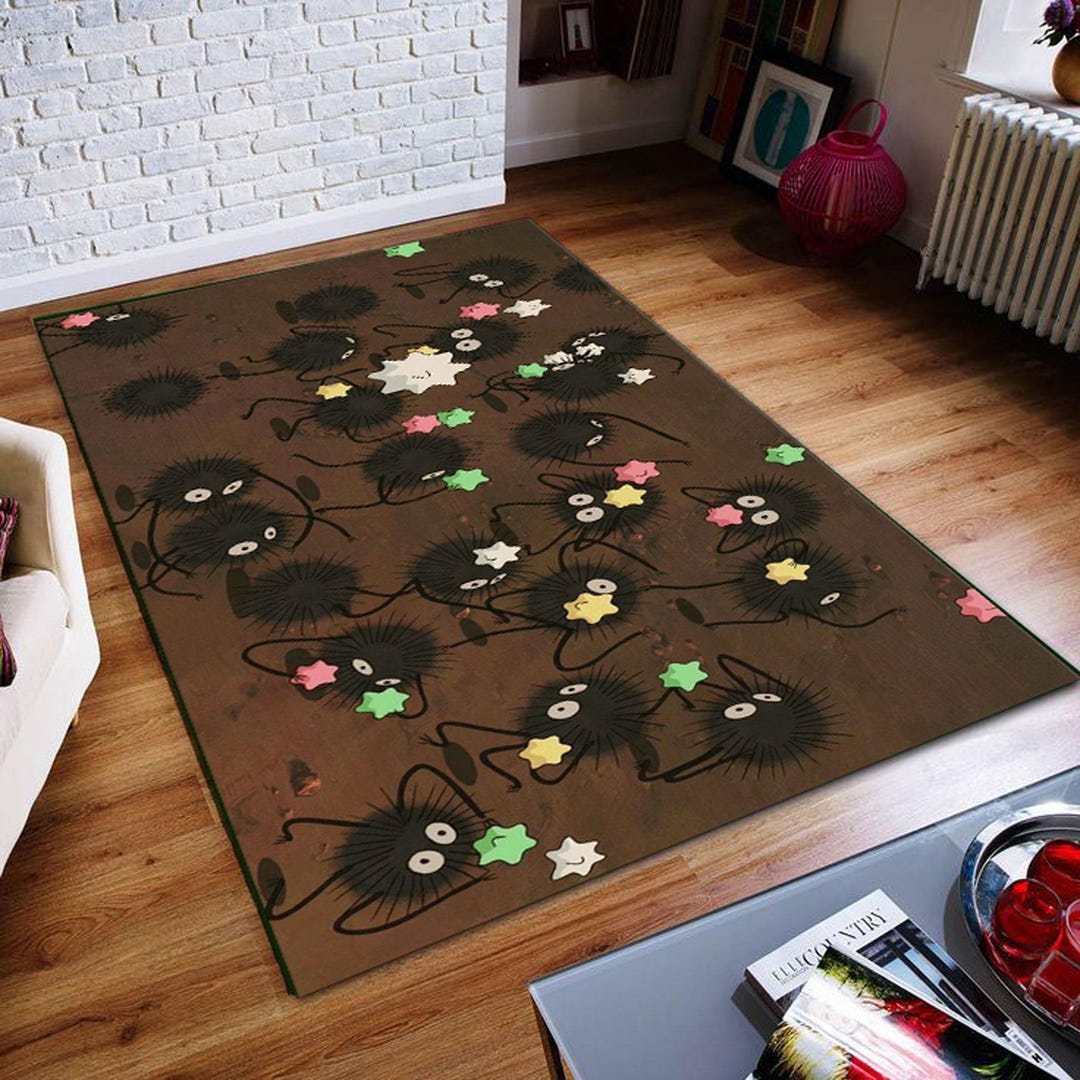 Cute Soot - Spirited Away Soot Sprites Rug- Ghibli Magic Rug- Featuring ...