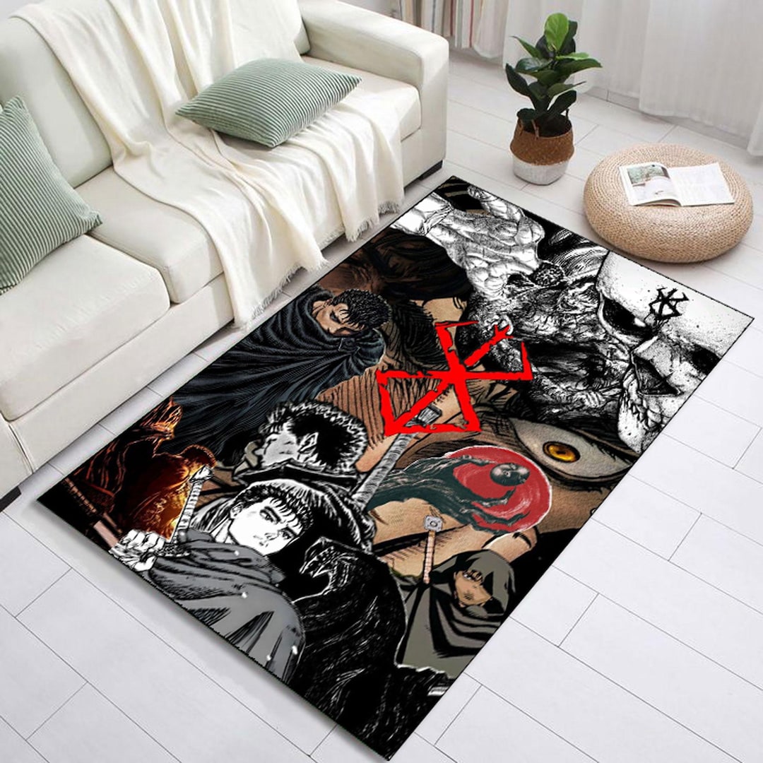 Anime Character Rug - Japanese Art Rug, Manga Carpet for Living Room ...