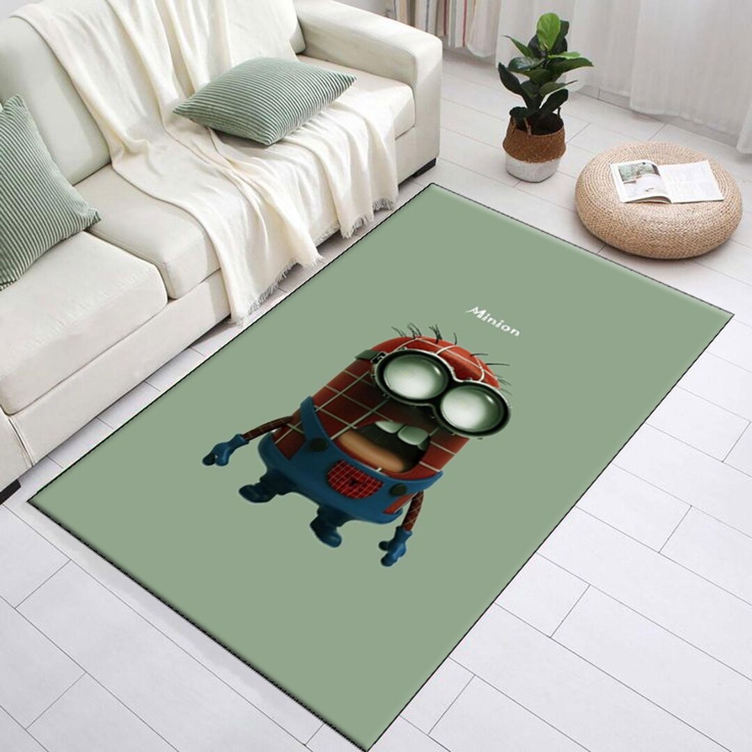 Minion Rug - Adorable Minion Dressed as Spiderman - Colorful Kids' Room ...