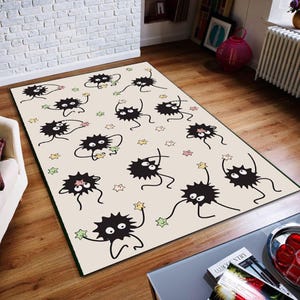 Spirited Away Soot Sprites Rug- Ghibli Magic Rug- Cute Soot - Featuring ...