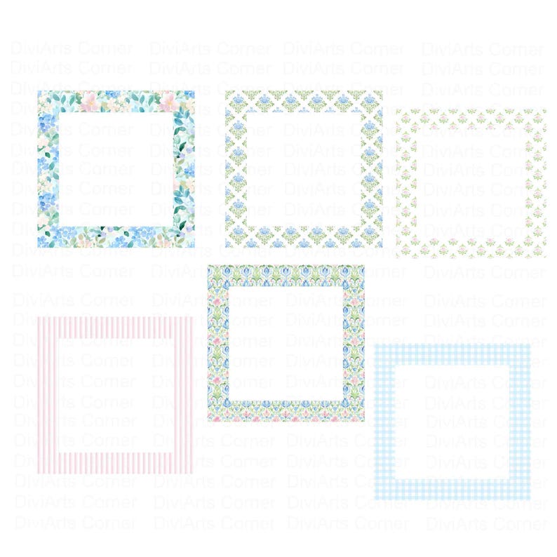 Grand Millennial Frame, Cottagecore Diy, Watercolor Frames PNG, Border ...
