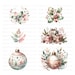 Pink Boho Christmas Clipart: Watercolor Santa, Stars, Snowflakes ...