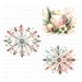 Pink Boho Christmas Clipart: Watercolor Santa, Stars, Snowflakes ...