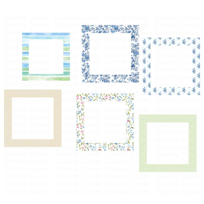 Grand Millennial Frame, Cottagecore Diy, Watercolor Frames PNG, Border ...