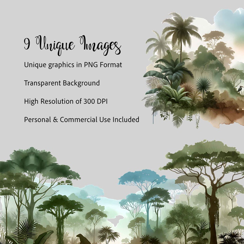 Safari Backgrounds Png, Watercolor Clipart, Africa Trees Landscapes ...