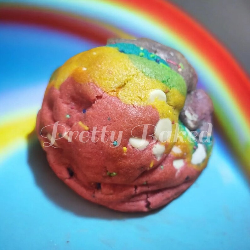 Rainbow Cookie Recipe Gourmet White Chocolate Sprinkles Colourful ...