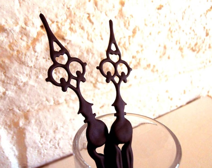 Steampunk Clock Hand Gothic Hair Sticks 2 Braving the Elements, Petite ...