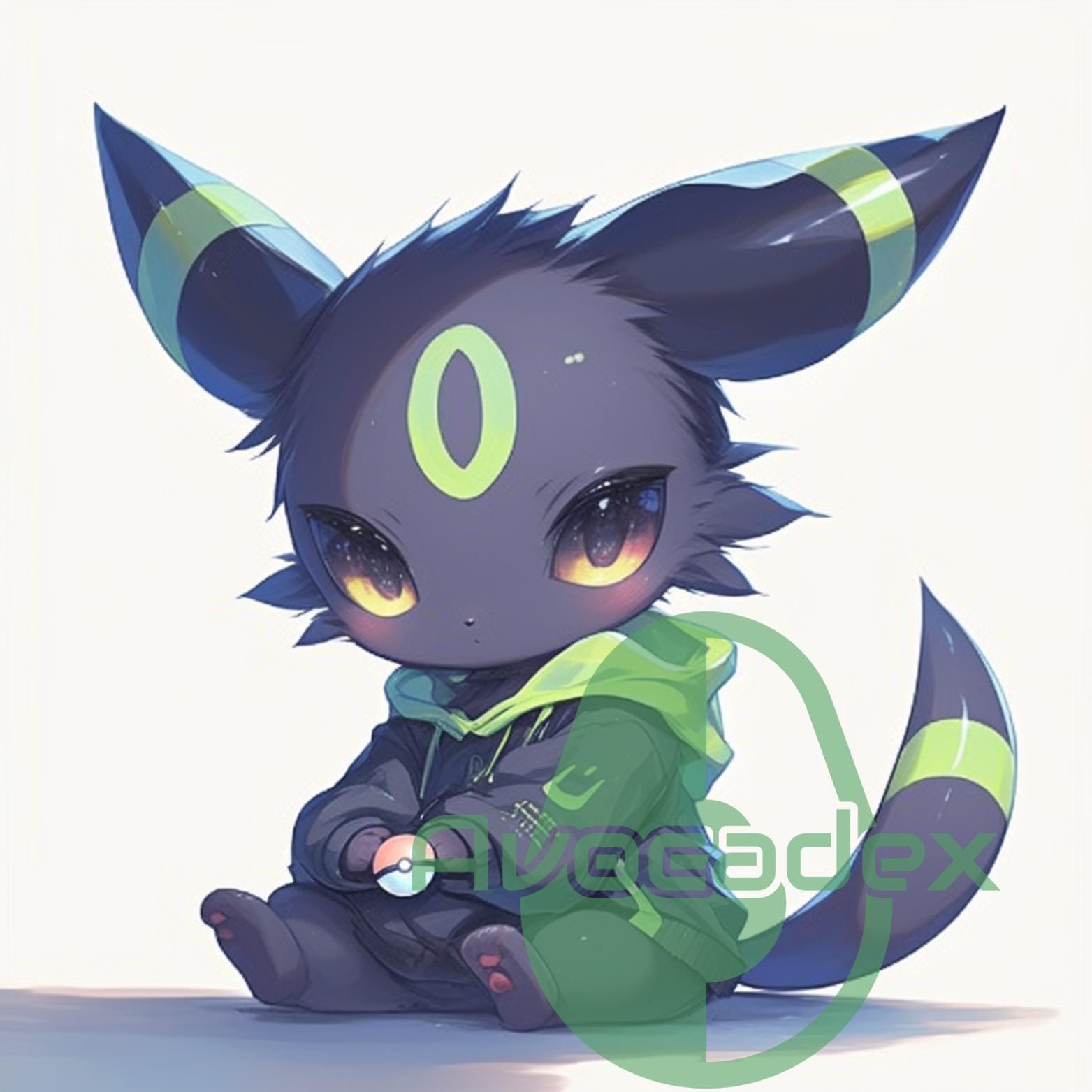 Umbreon Pokemon Fanart Bundle Kawaii Cute Chibi Anime-style Transparent ...