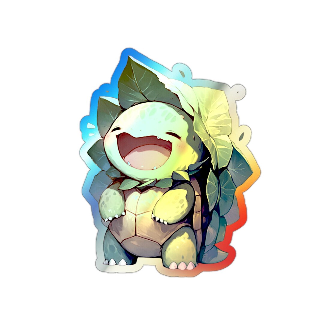 Avocado Water Turtle Pokemon Inspired Holographic Die-cut Stickers - Etsy