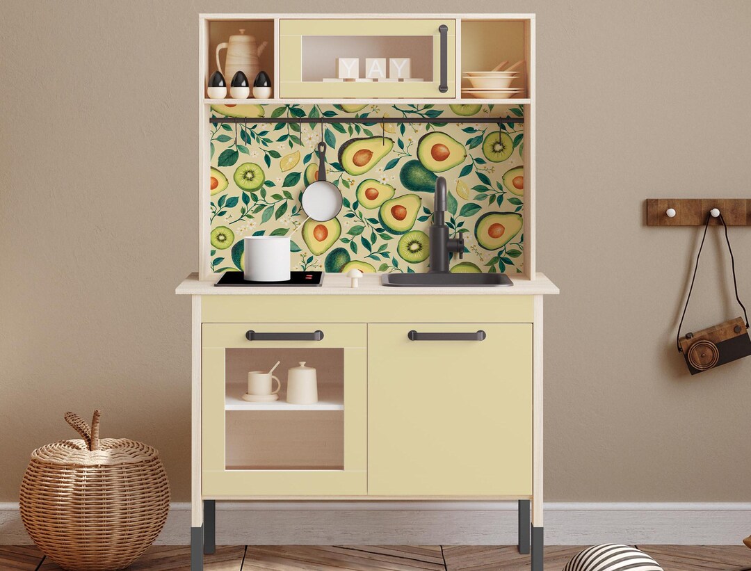 Avocado Kitchen Decal Set for IKEA DUKTIG, Fun Fruit Vinyl Stickers for ...