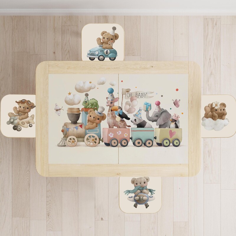 Train Table Decal - Etsy