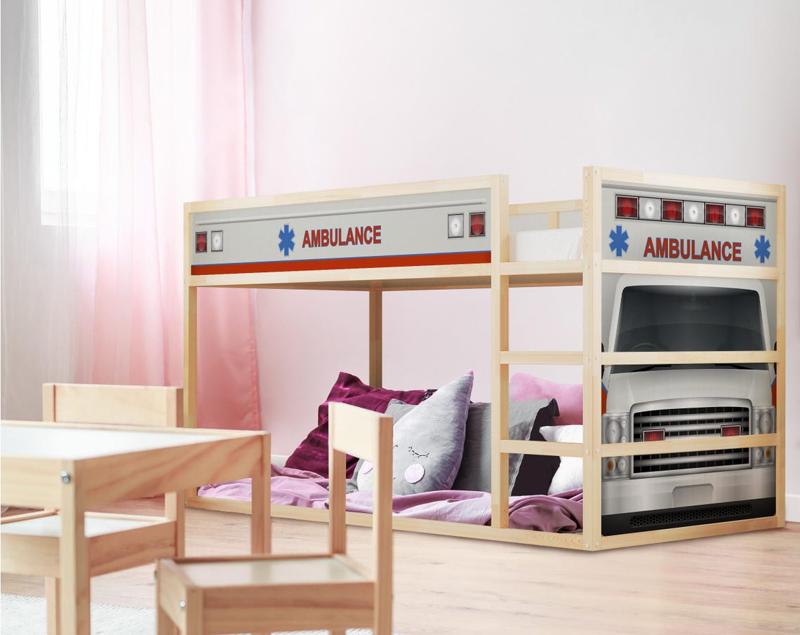 Ambulance Kura Bed Decals: Emergency Vehicle Bunk Bed Decoration - Etsy