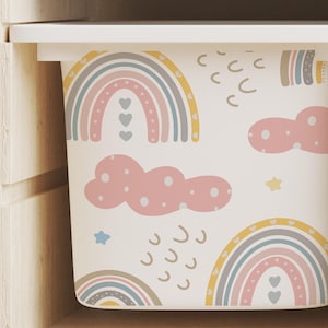 Rainbow Adhesive Film for IKEA TROFAST Box, Sweet Dreams Vinyl Sticker ...