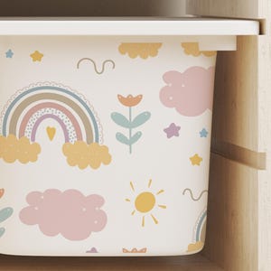 Rainbow Adhesive Film for IKEA TROFAST Box, Sweet Dreams Vinyl Sticker ...