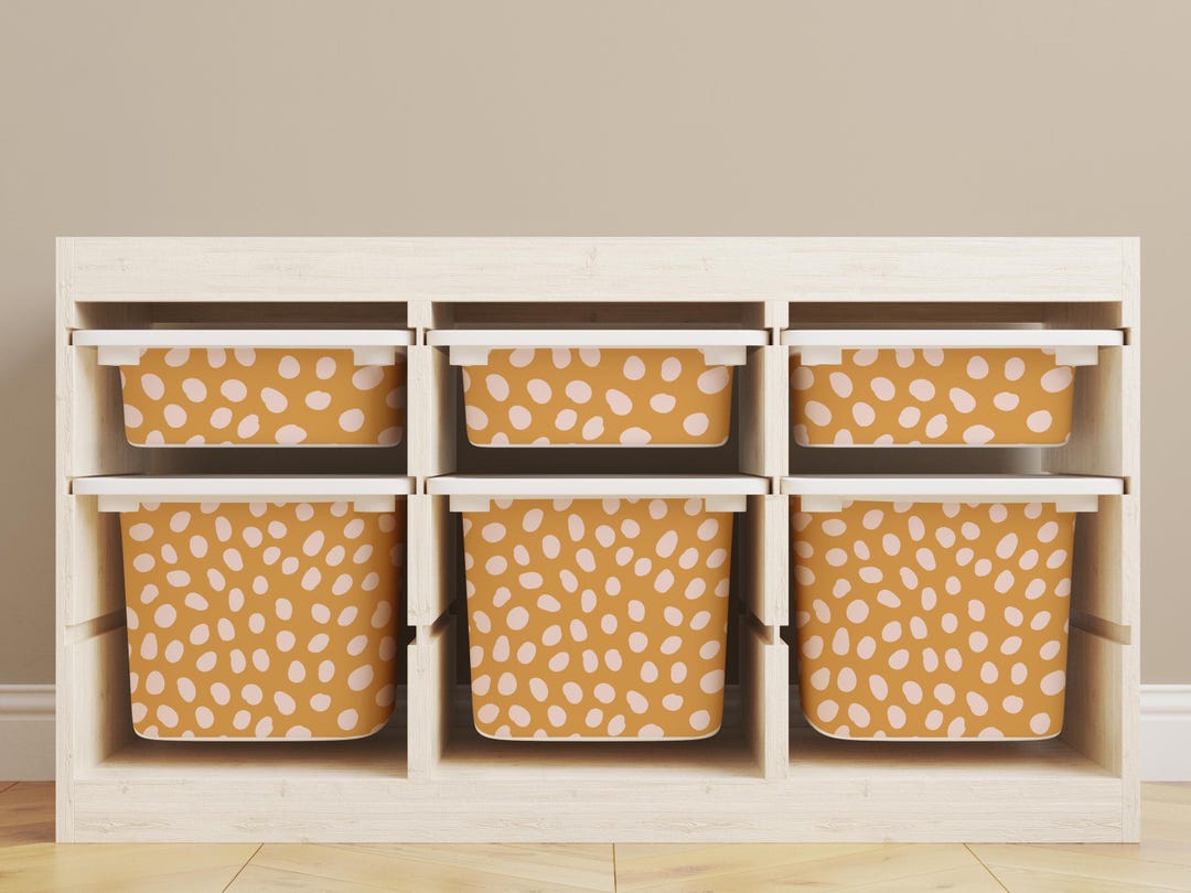 Boho Polka Dot Stickers for IKEA Trofast - Custom Decorative Wraps for ...