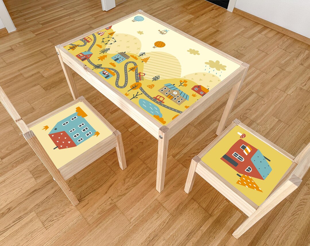 Custom City Road Furniture Stickers Ikea LATT Table and Chairs ...