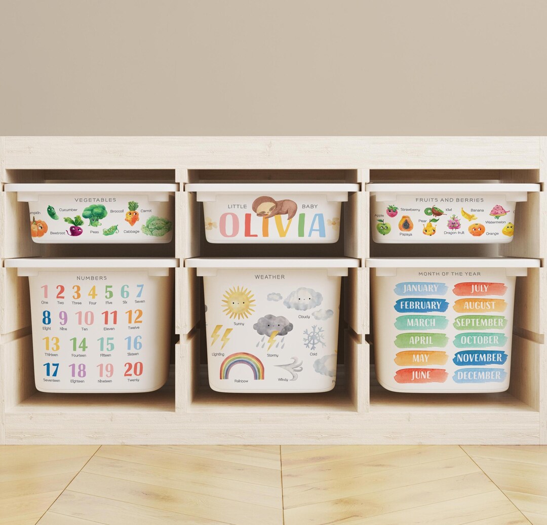 IKEA TROFAST Bin Learning Stickers: Alphabet, Numbers, Shapes - Etsy