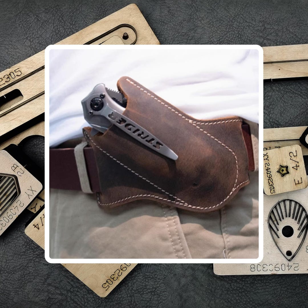 Custom Leather Knife Sheath Die Cut, Handmade Gift for Dad, Leather ...