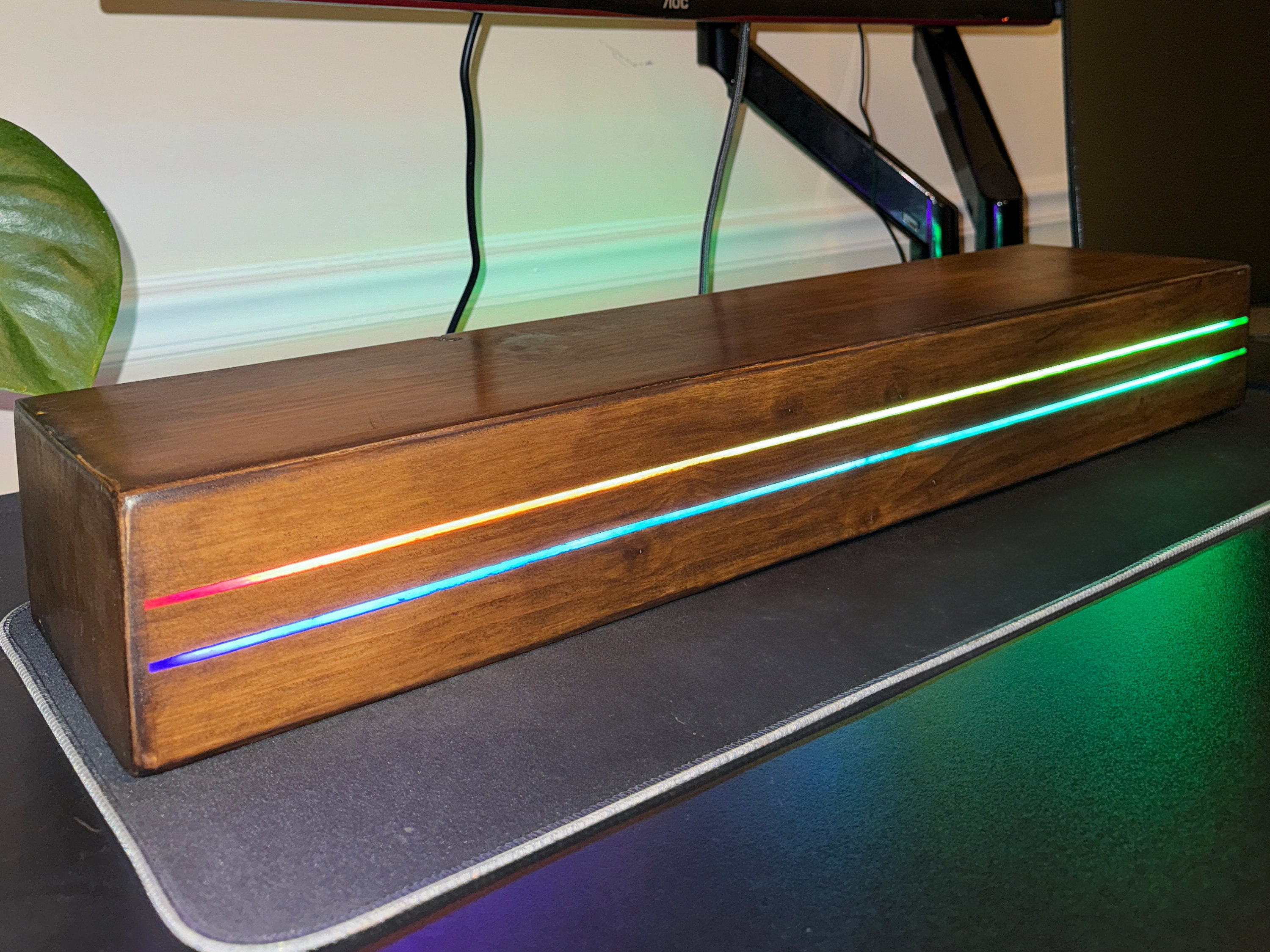 LED Floating Shelf RGB | Custom Floating Shelf With RGB Led Lights - Etsy