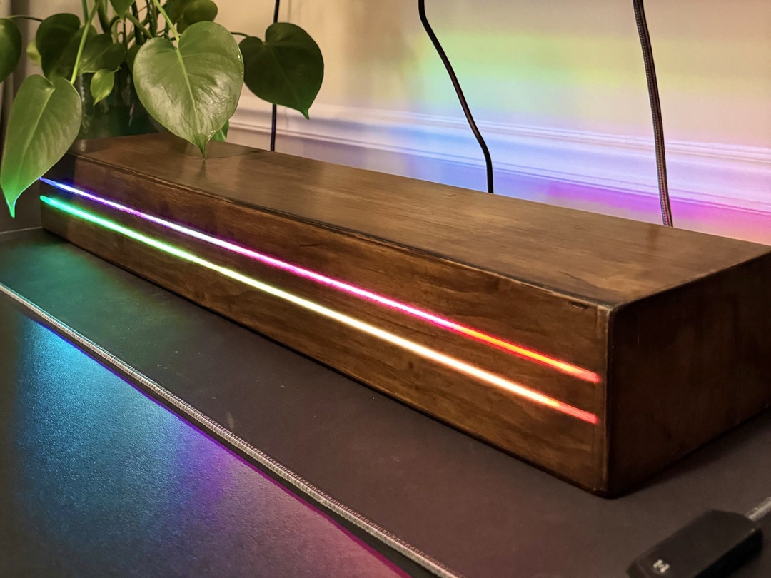 LED Floating Shelf RGB | Custom Floating Shelf With RGB Led Lights - Etsy