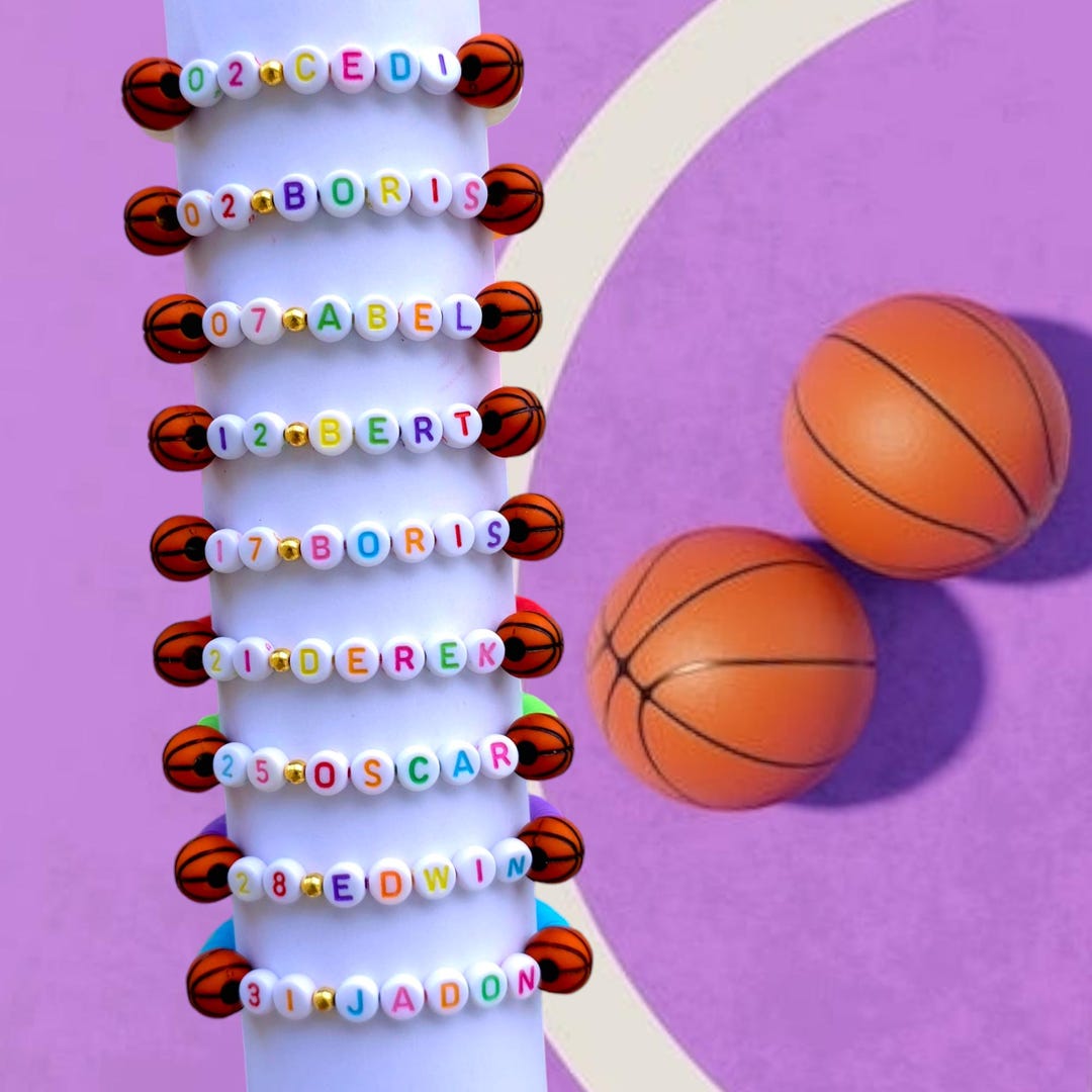 Custom Team Beaded Bracelets - Customize Your Basketball Bracelet Now ...