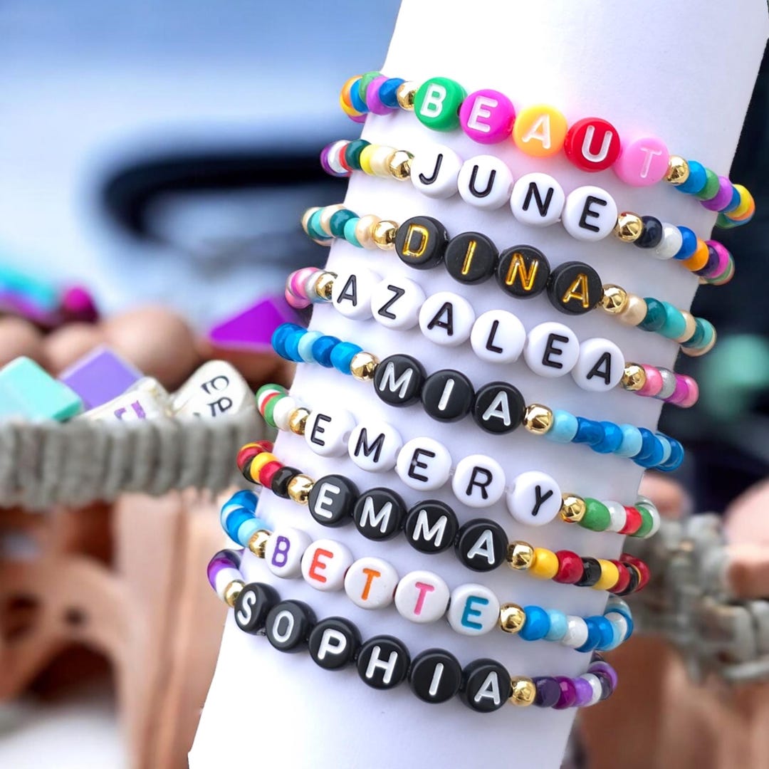 Bulk Friendship Bracelets Custom Name Bracelets Name Beaded Bracelet - Etsy