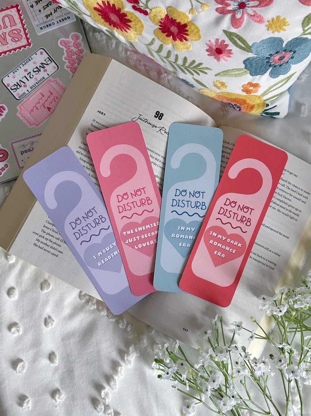 Do Not Disturb Linen Bookmark | Book Accessory, Book Merch, Page Marker ...
