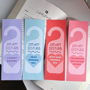 Do Not Disturb Linen Bookmark Book Accessory, Book Merch, Page Marker ...