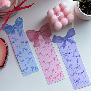 Bow Bookmarks Book Accessories, Cute Bookmark, Bookish, Book Worm, Book ...