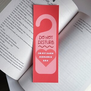 Do Not Disturb Linen Bookmark Book Accessory, Book Merch, Page Marker ...
