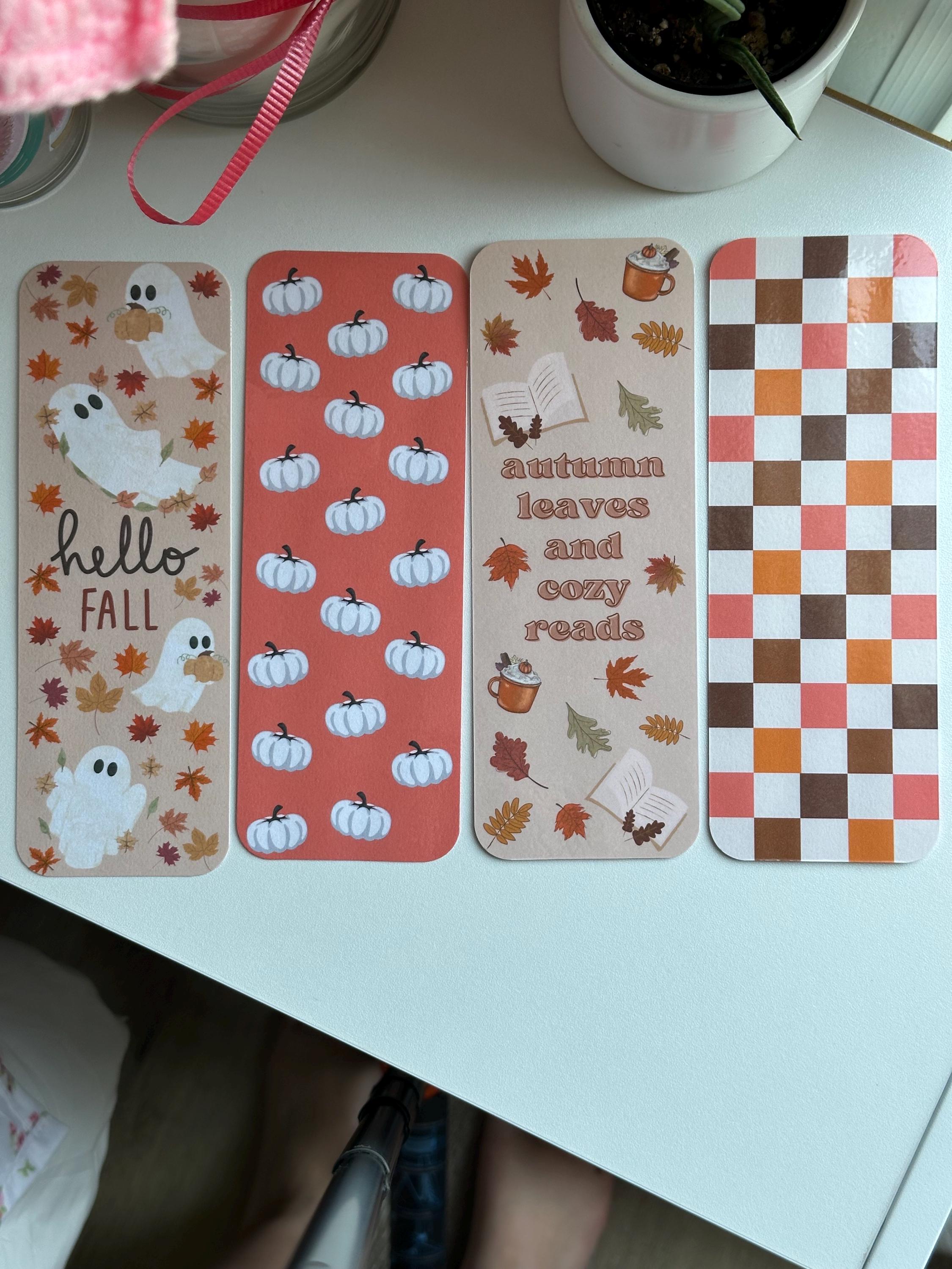 Fall Themed Bookmark | Halloween, Ghosts, October, Bookish, Book Lover ...