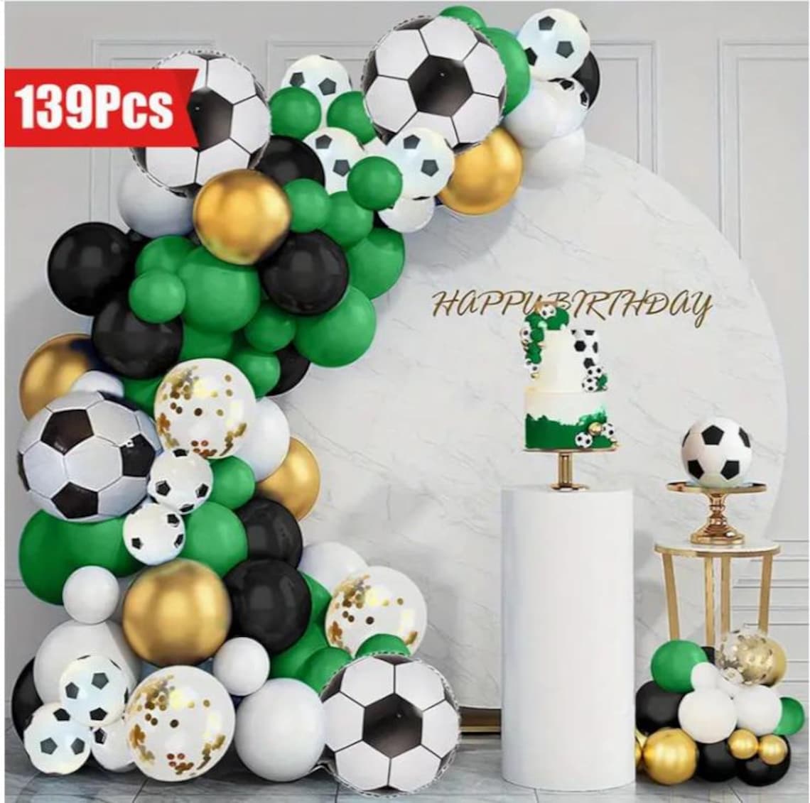 139pcs, Football Balloon Garland Arch Kit, Sports Theme Party Decor ...