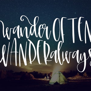 CAMPFIRE SONG / Whimsical Font / Script Font / Handlettered Font / OTSS / Bounce Script ...