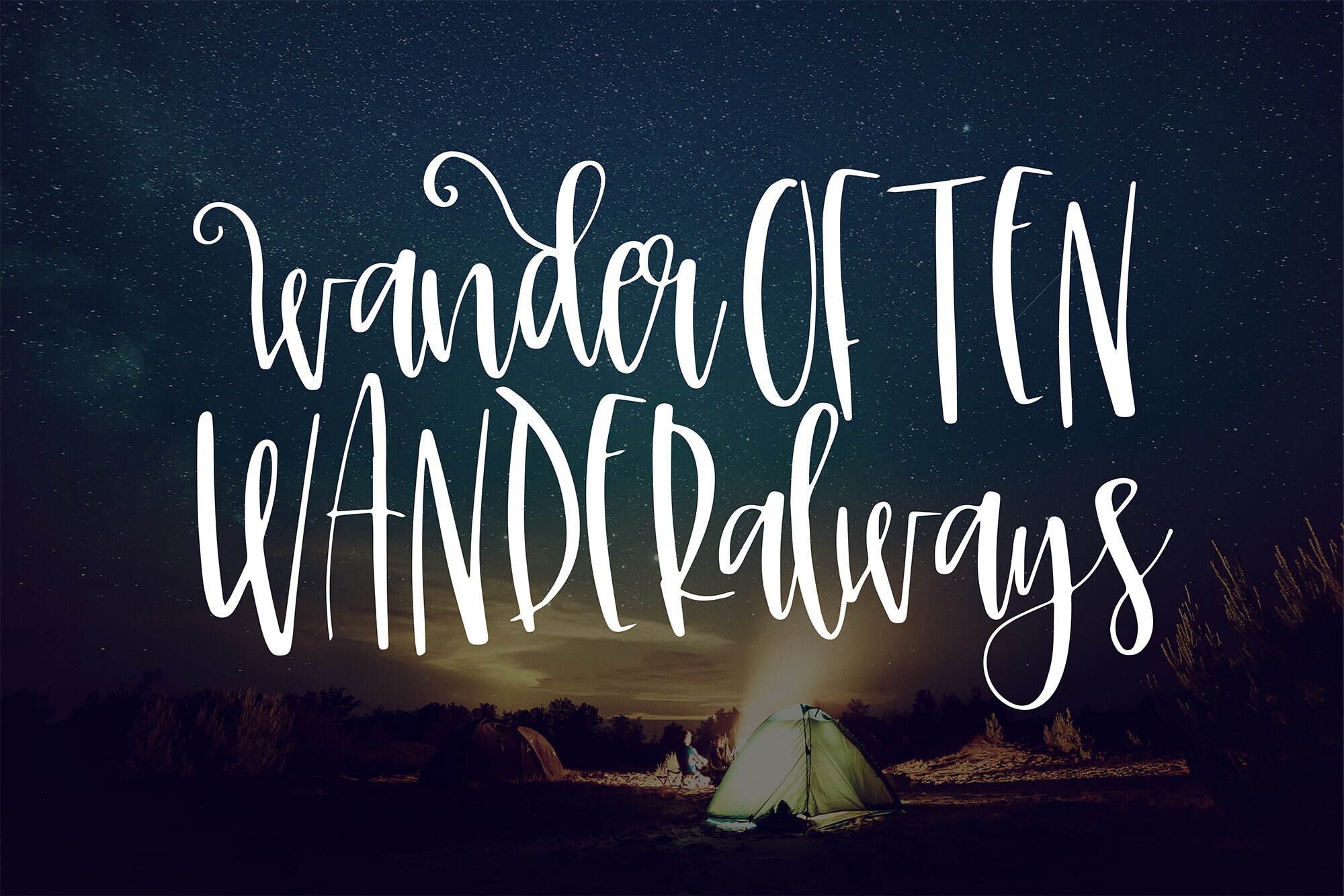 CAMPFIRE SONG / Whimsical Font / Script Font / Handlettered Font / OTSS / Bounce Script ...