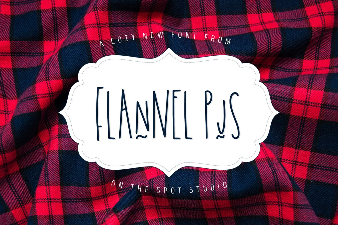 FLANNEL PJS / Font Duo / Script Font / Calligraphy Font / Handlettered ...