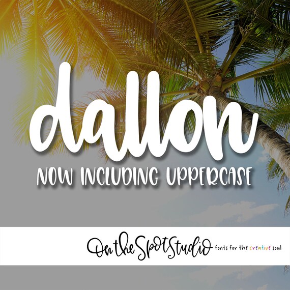 DALLON / whimsical font / script font / handlettered font / | Etsy
