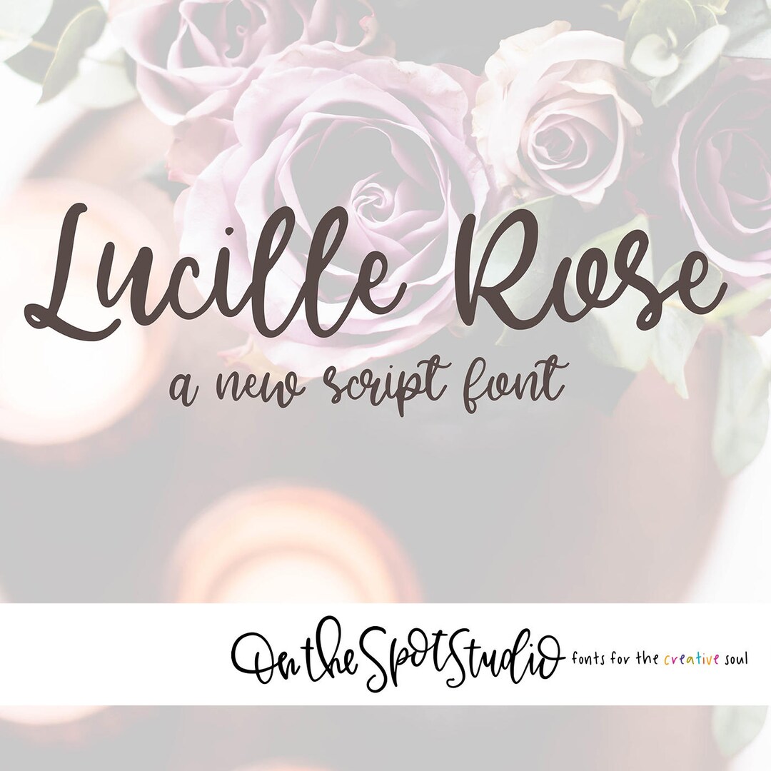 LUCILLE ROSE / Whimsical Font / Script Font / Handlettered Font / OTSS / Bounce Script ...